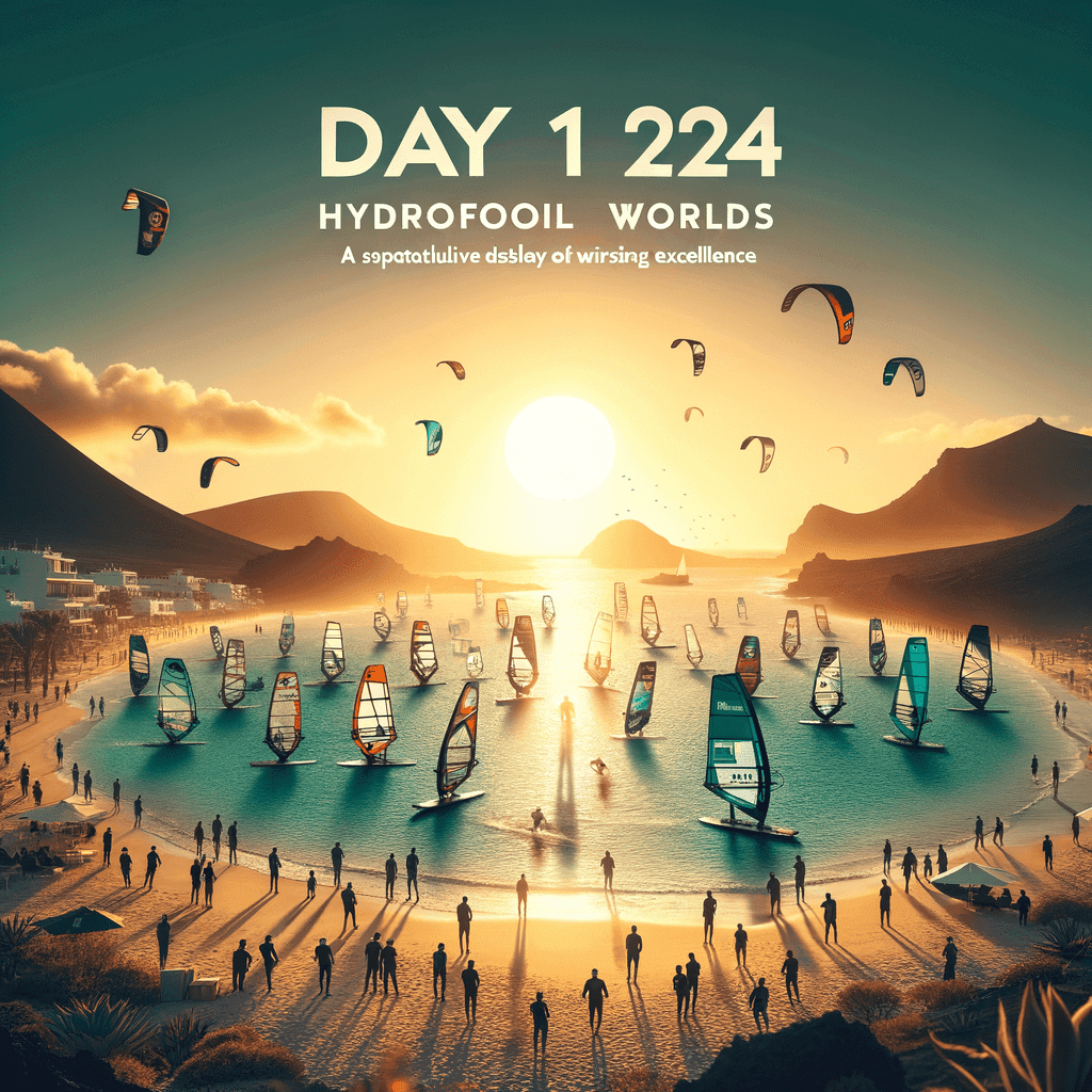 Day 1 of the 2024 iQFOiL Worlds in Lanzarote