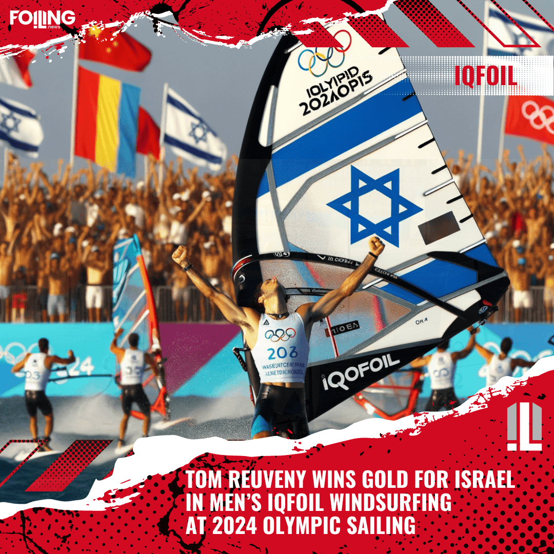 Tom Reuveny Wins Gold for Israel in Men’s iQFOiL Windsurfing at 2024 ...