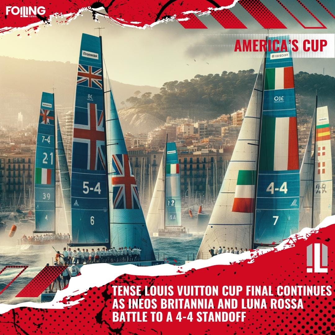 Tense Louis Vuitton Cup Final Continues as INEOS Britannia and Luna ...
